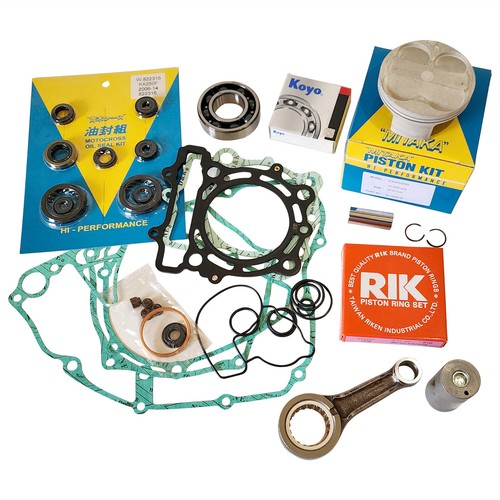 Yamaha YZ250F 2001-2002 Engine Rebuild Kit Con Rod Mains Piston Gaskets ...