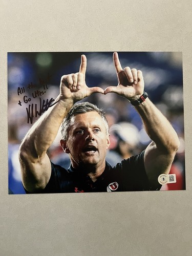 Kyle Whittingham autographed signed 8x10 photo Beckett BAS COA Utah ...