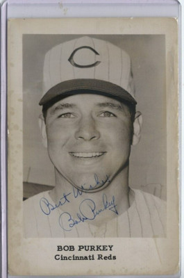 1960 Bob Purkey Portrait Cincinnati Reds Postcard Autograph | eBay