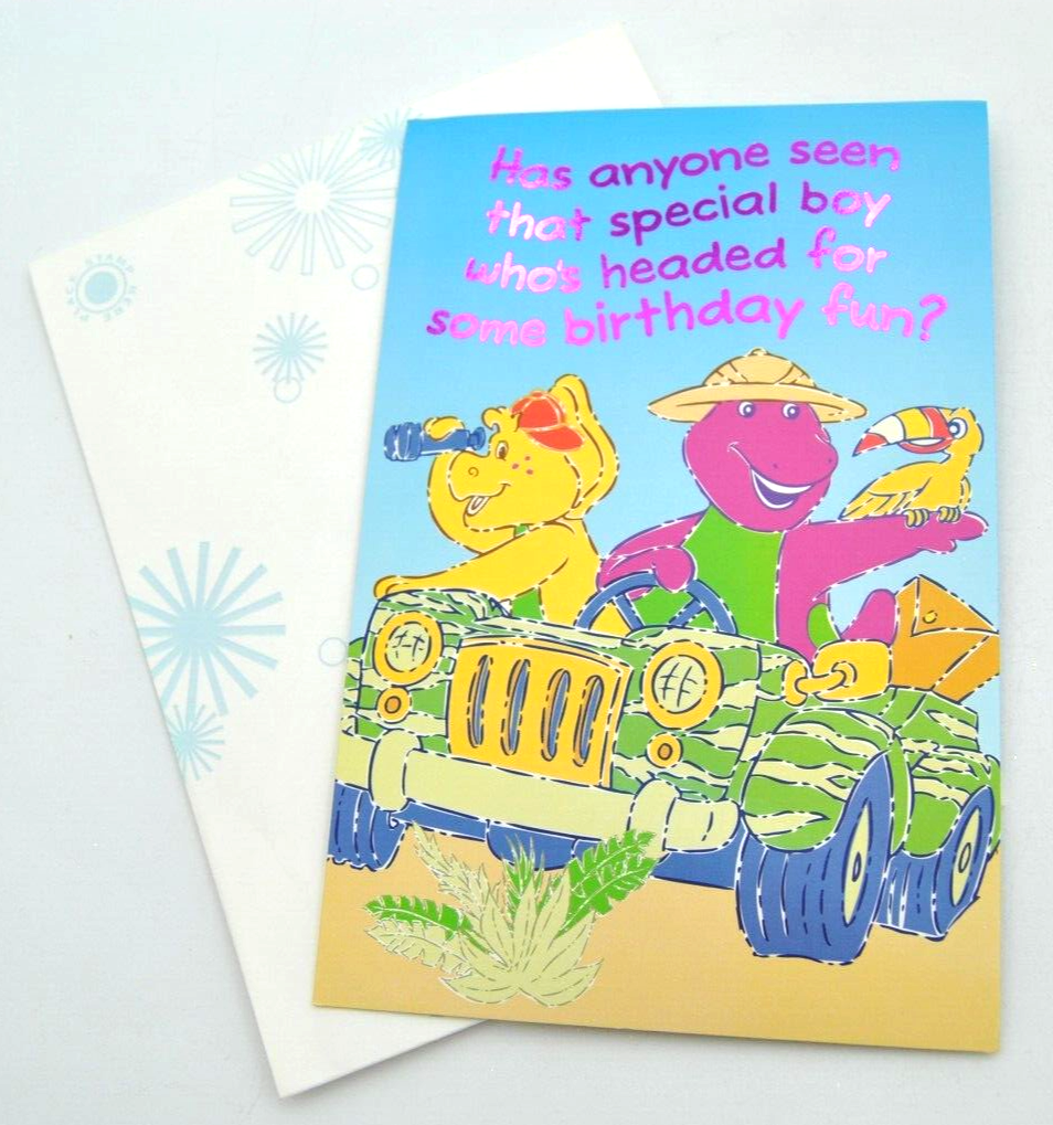 Barney Birthday Quotes Barney The Dinosaur Birthday Card GIF Barney
