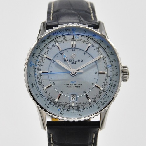 Breitling Navitimer GMT Automatic GMT 41 Ice Blue Steel A32310171C1P1 ...