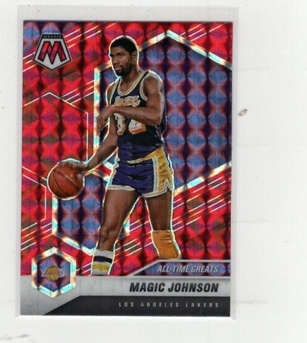 2020-21 Panini Mosaic - All-Time Greats Magic Johnson #288 Red Mosaic ...