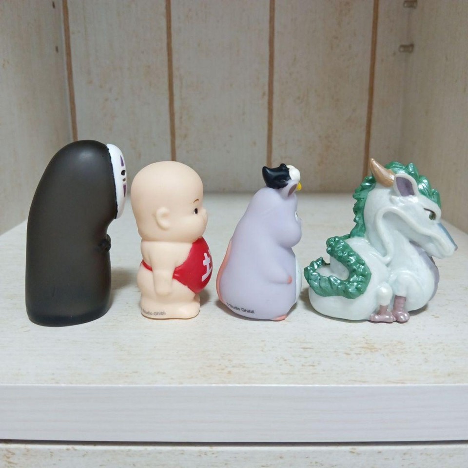 Studio Ghibli Spirited Away Finger Puppet Set 4pc Haku Boh No-Face Soot ...