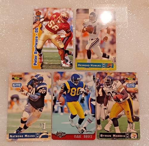 Very Rare! own 1st numbered football cards!, 4 of the 5 Not Scratched ...