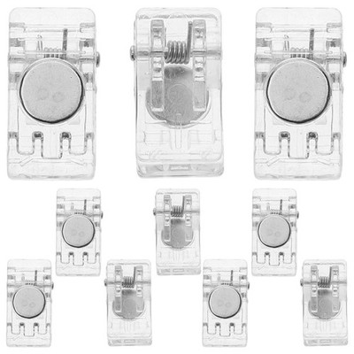 10pcs Magnetic Badge Clips Name Badge Spring Clips Id Card Clips Spring ...