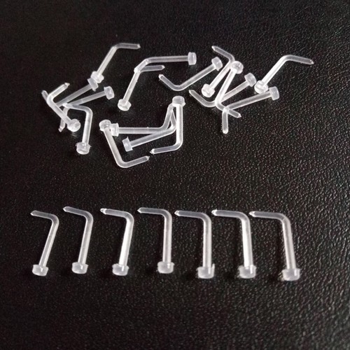60 Pcs Nose Stud Medical Invisible Rings Clear Piercing | eBay