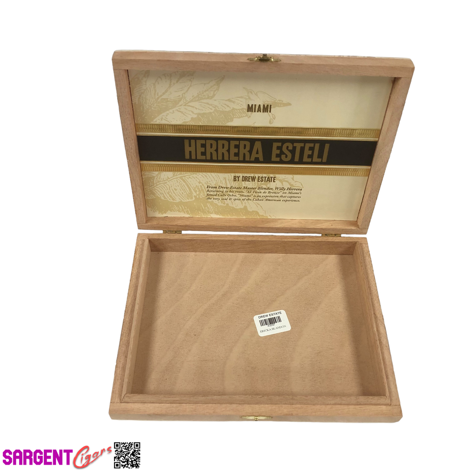 Herrera Esteli Miami Toro Empty Wooden Cigar Box 9x7.5x1 | eBay