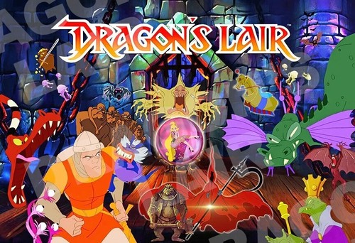 Don Bluth Dragon's Lair Arcade Poster 1983 Game Promo 19x13 Vintage Art ...