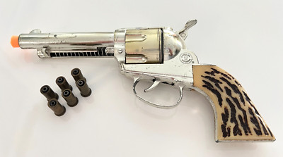 Vintage Diecast Fanner SHOOTIN' SHELL CAP GUN with 6 'Bullets' - 9 ...