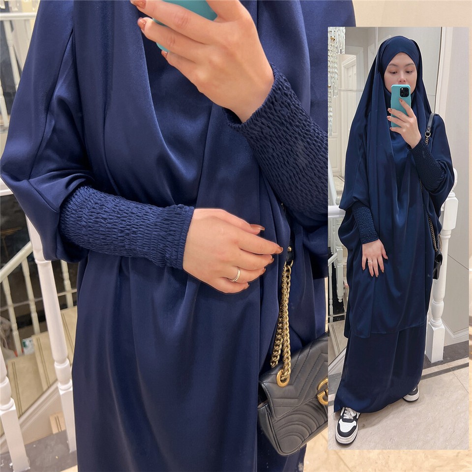 Khimar Hijab Overhead Burqa Caftan Abaya Muslim Women Prayer Set ...