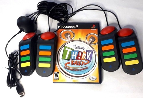 Disney Think Fast Ultimate Trivia Showdown PlayStation 2 Game Up To 4 ...