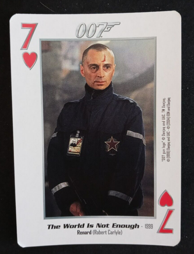 2002 James Bond 007 Movie Playing Card Films 11-19 7 Hearts | eBay