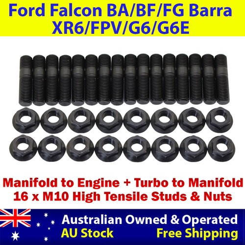 High Tensile Exhaust Manifold & Turbo Stud Kit For Ford Falcon XR6 BA ...