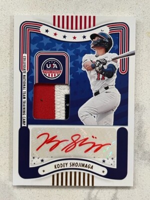 KODEY SHOJINAGA 2024 USA Baseball Stars & Stripes PATCH AUTO # 20/25 | eBay