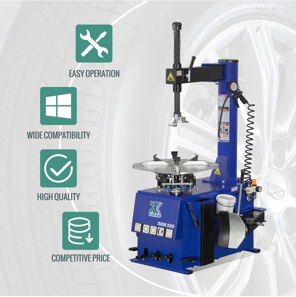 XK 580 Single Auto Tire Changer Wheel Changer Machine w. Double Foot ...