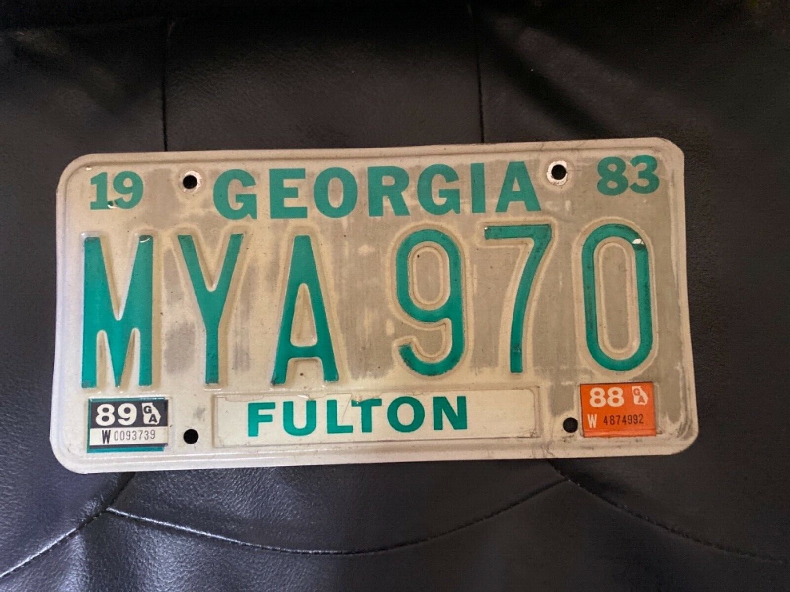 1983 Georgia Fulton County License Plate MYA-970 | eBay