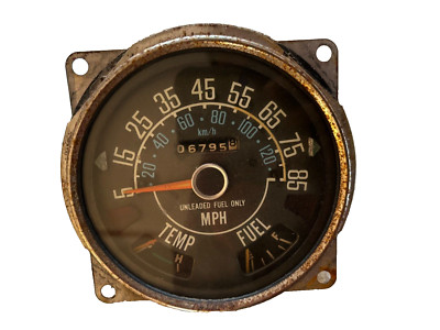 Jeep CJ Speedometer Odometer CJ5 CJ7 CJ8 Fuel Temperature Gauge 85 mph ...