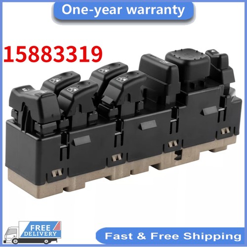 #15883319 Front Driver Left Side Power Window Switch Black for Chevy ...