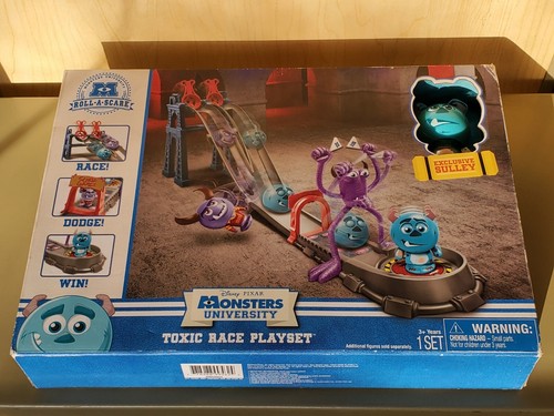Spinmaster Monsters University Roll-a-Scare Play Set, Toxic Race ...