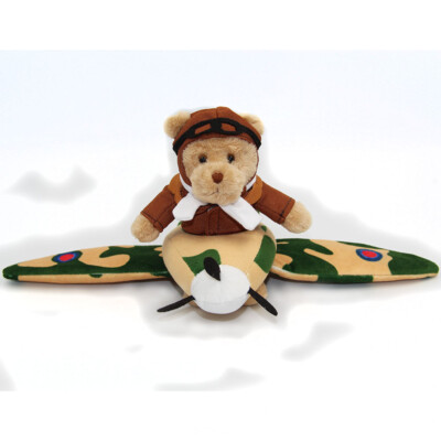 RAF Spitfire teddy bear in a plane plush pilot bear Royal Air Forces ...