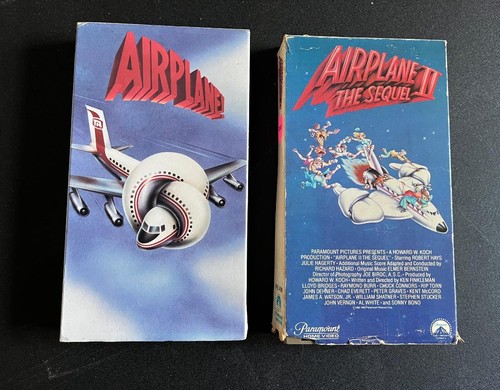 Vintage VHS Airplane! 1980 & Airplane II The Sequel 1982 Paramount Home ...