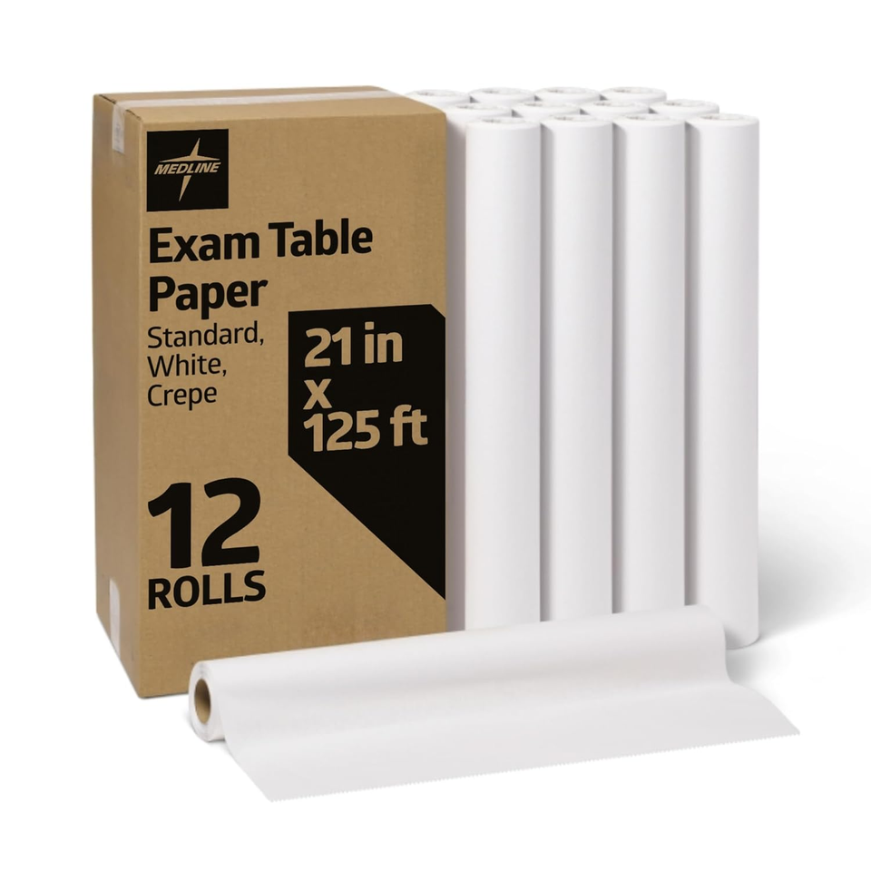 Medline Medical Exam Table Paper, Crepe Table Paper, 21 Inches X 125 ...
