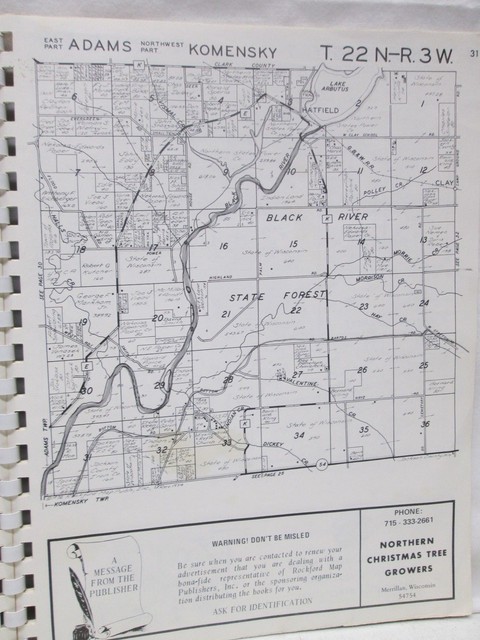1974 Land Atlas & Plat Book Jackson County Wisconsin Map | eBay