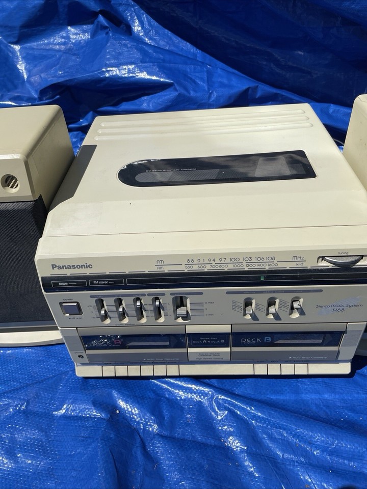 Vintage Panasonic Stereo Music System White SG-X88 Turntable Dual ...