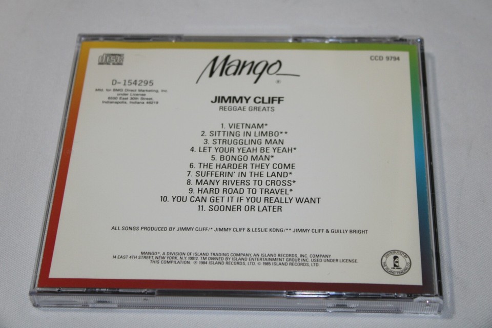Jimmy Cliff ‎– Reggae Greats (1985) Near Mint / Like New CD | eBay