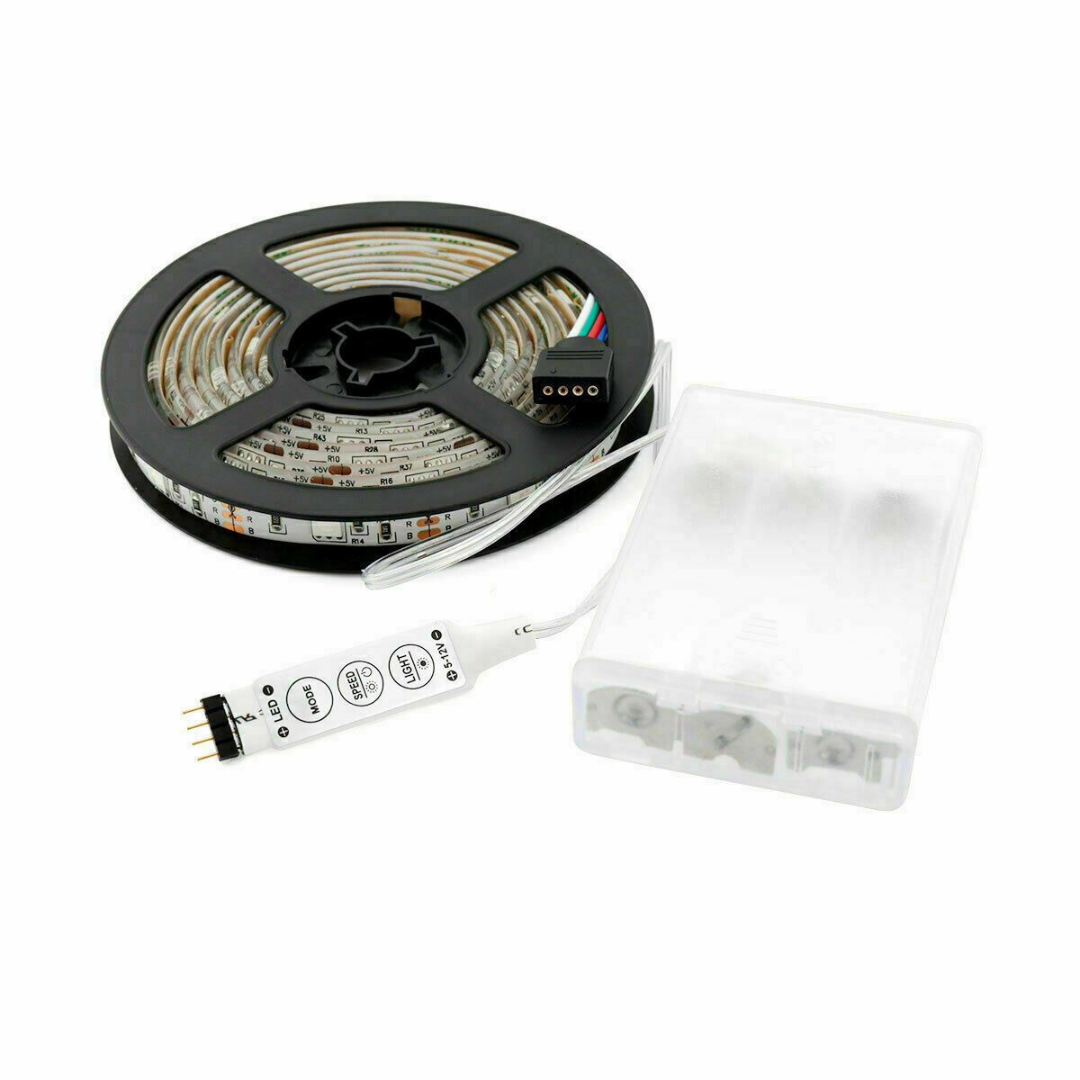 Battery Operated LED Strip Lights 5V 5050 RGB TV Backlight Lighting ...