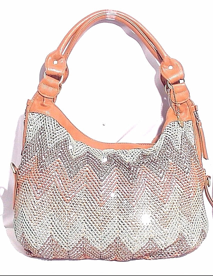 WOMENS SHOULDER/CB BAG WITH SEQUIN UNDERLAY,DOUBLE STRAP + STRAP #BROWN ...