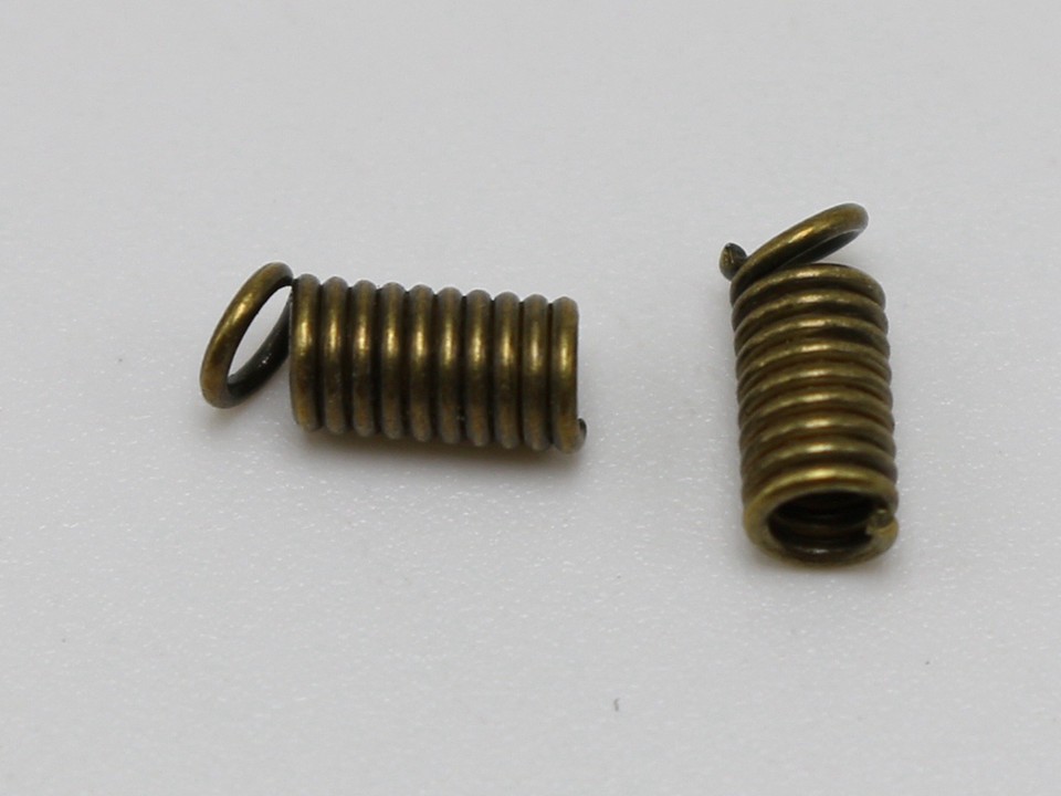 200 Coil End Crimp Fasteners Connector 3X7mm Jewelry Finding Pick Your ...