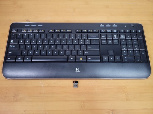 Logitech K520 Wireless Keyboard USB 2.4Ghz Black w/Dongle | eBay