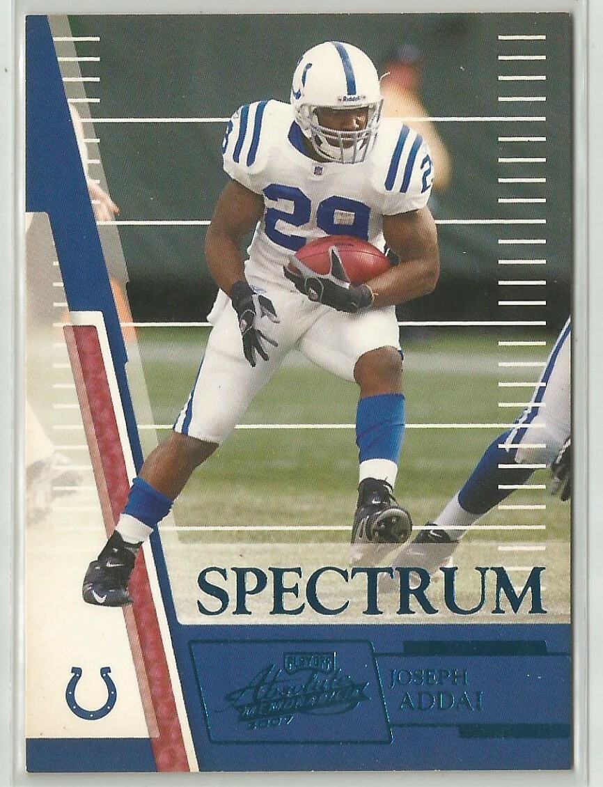 Joseph Addai Colts 2007 Donruss Spectrum Blue Base #121 Serial #121/250 ...