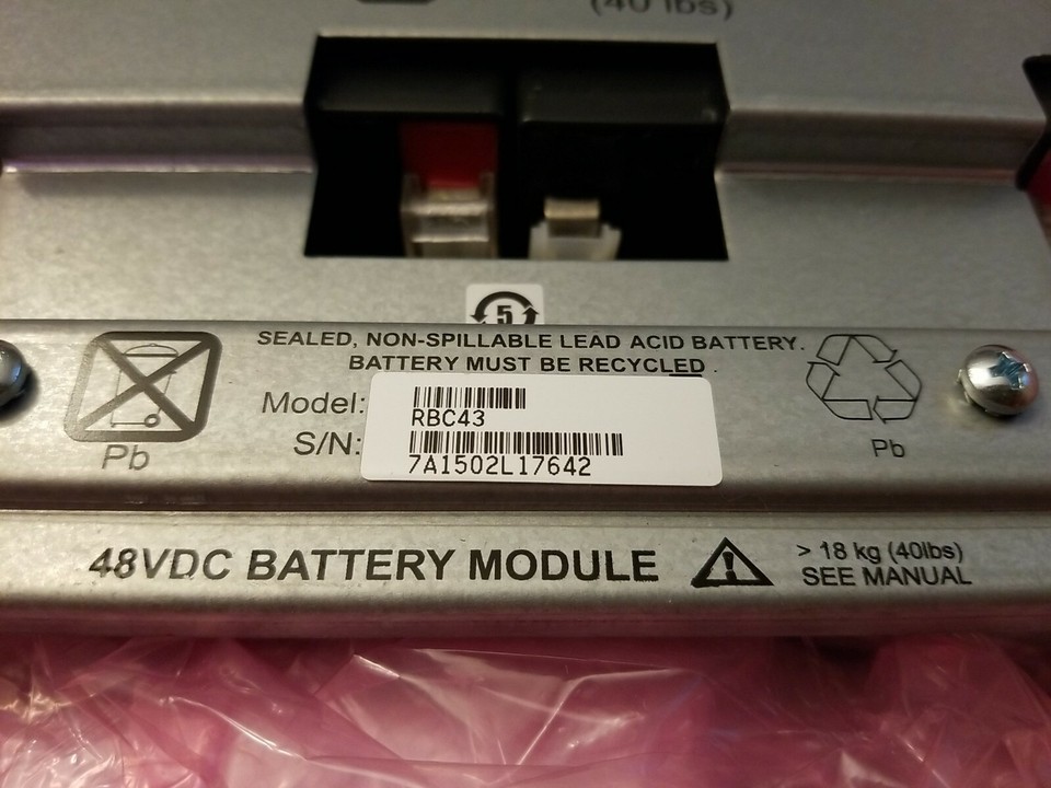 Genuine OEM APC 43 UPS RBC43 Replacement Battery Cartridge w/ Batteries ...