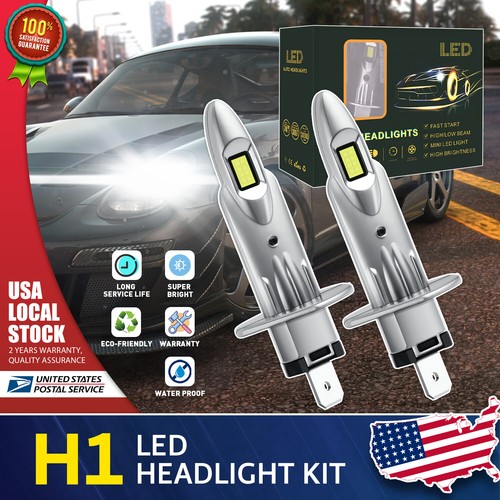 2x H1 LED Headlight Bulbs Kit High Low Beam Fog Light DRL 42W 6000K ...