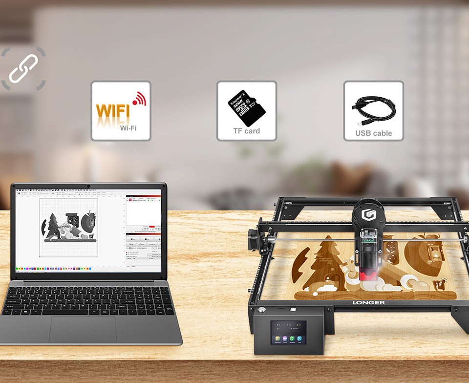 Longer Ray5 5W Laser Engraver, 60W Laser Cutter and High Precision ...