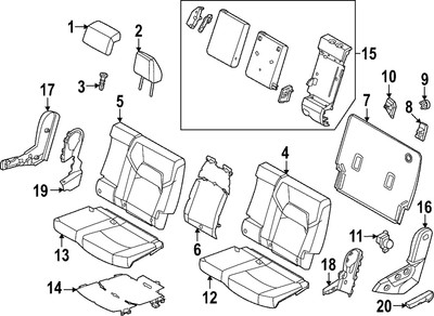 Genuine Nissan Seat Back Cover 88670-6TA4A | eBay