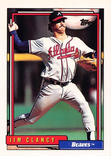 Jim Clancy 1992 Topps 279 Atlanta Braves Baseball Card | eBay