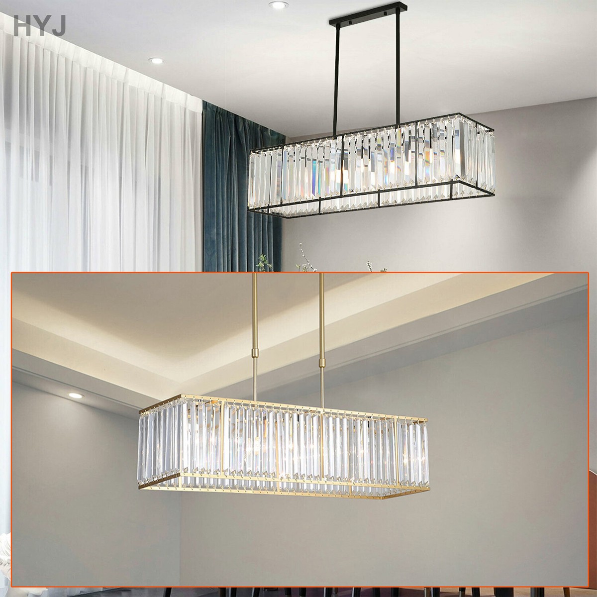 Oblong Chandelier With Shade Rectangular Shade Chandelier | Foter