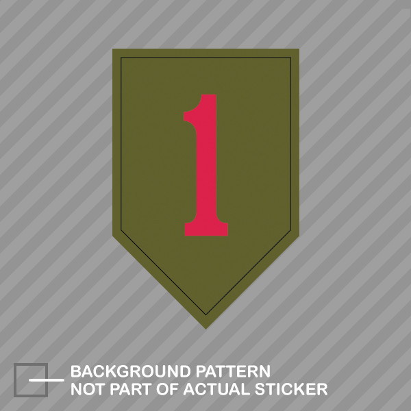 1st Infantry Division Sticker Decal Vinyl Div The Big Red One shoulder ...