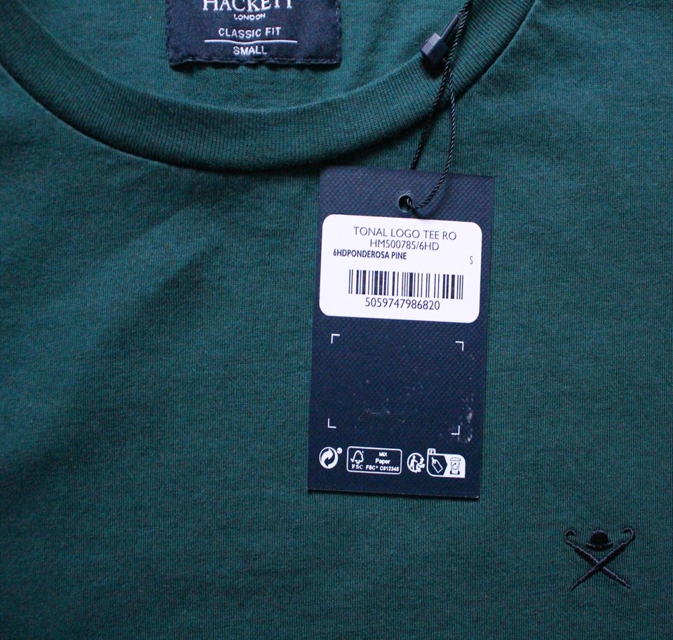 HACKETT LONDON MEN CLASSIC LOGO SS T SHIRT/TEE/ TOP CLASSIC FIT Was £45 ...