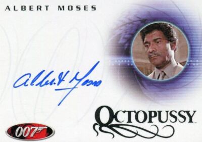 James Bond in Motion 2008 Albert Moses as Sadruddin Autograph Card A82 | eBay