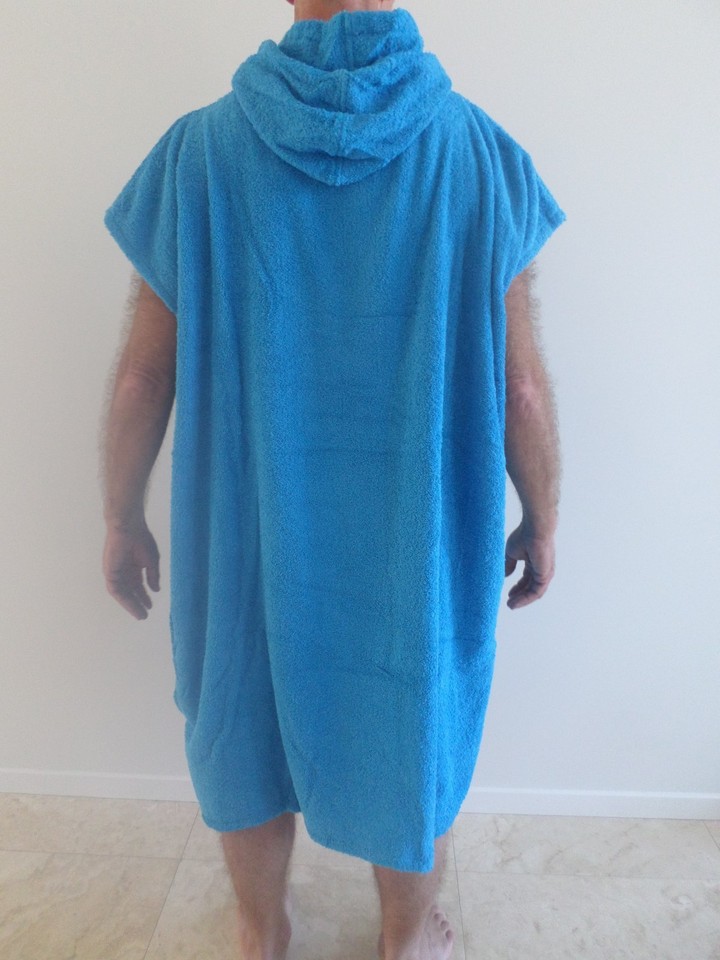 HOODED poncho BEACH TOWEL SURFING surf COTTON TERRY TOWELLING nippers ...
