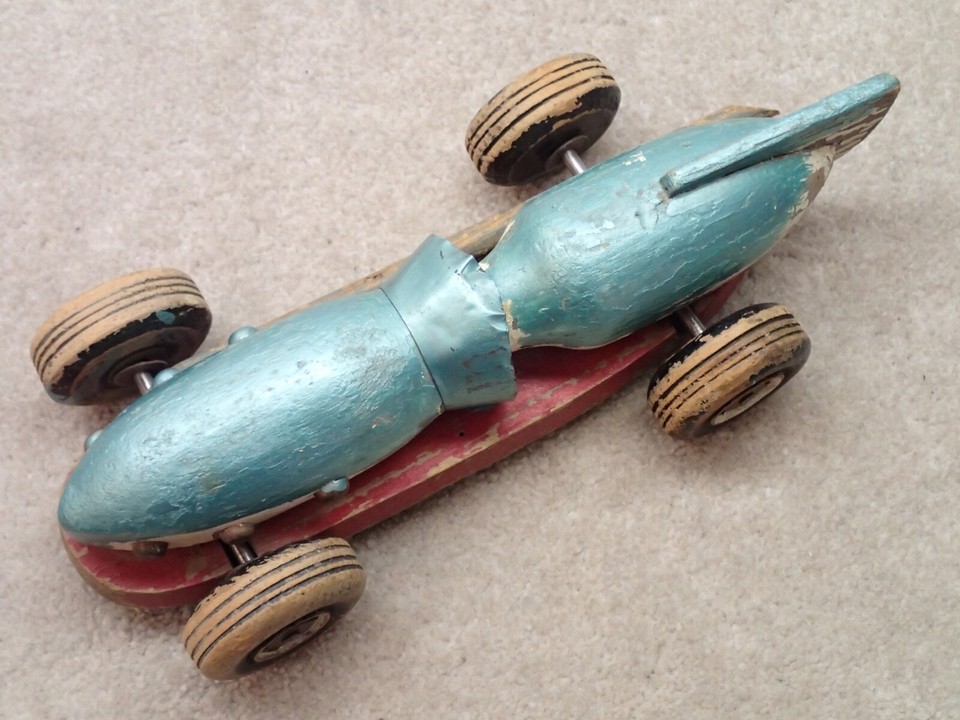 Vintage Wood Derby Race Car Racer Hand Made Folk Art Scouts | eBay
