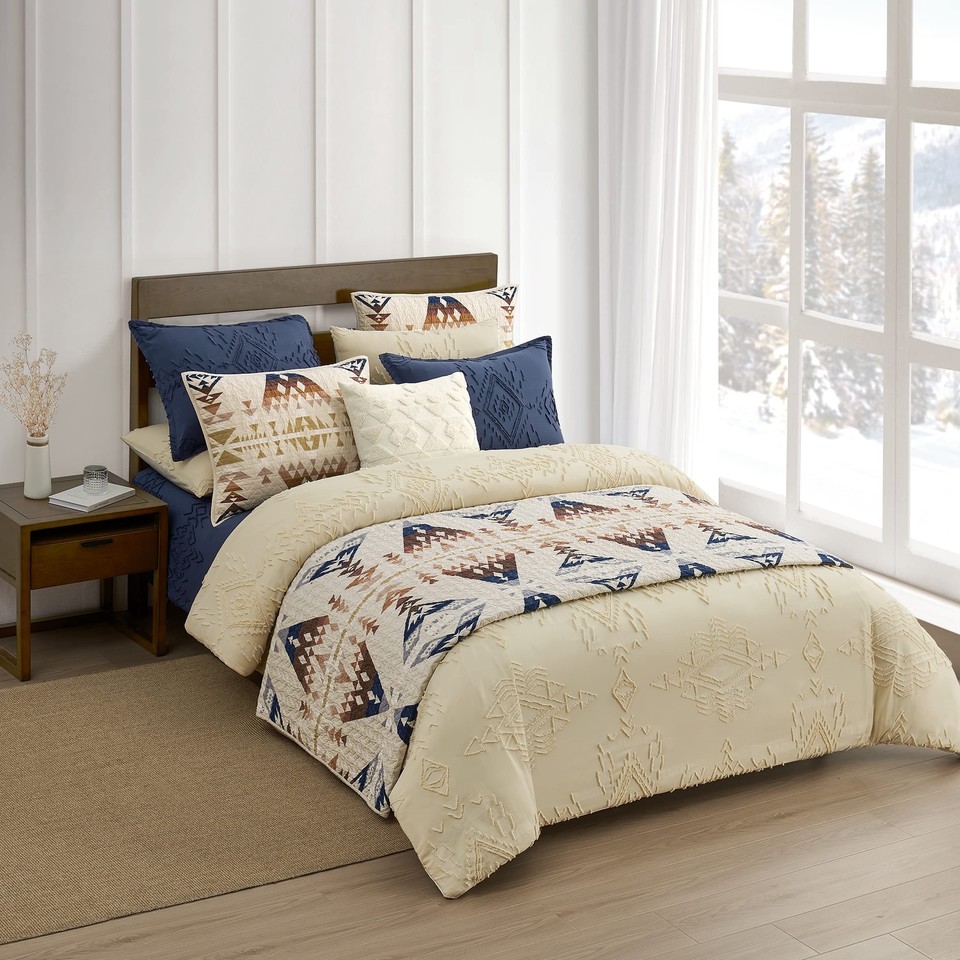 PENDLETON – Diamond Peak Coverlet Set - Soft Cotton Bedding Set - 100% Cot 8889292806 | eBay
