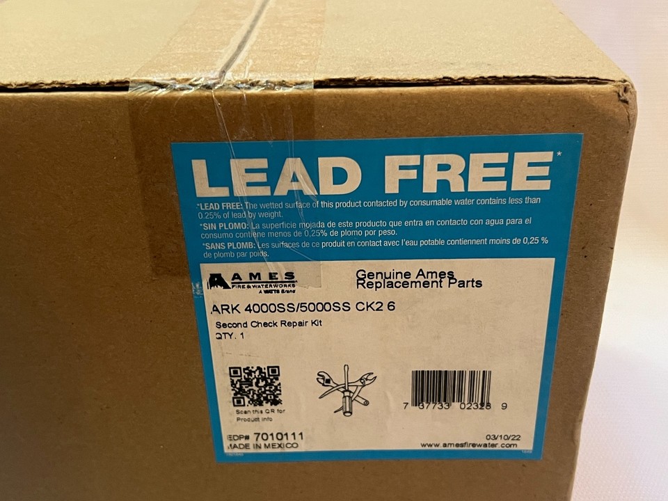 Watts ARK 4000SS/5000SS CK2 6" Second Check Repair Kit 7010111 Relief ...