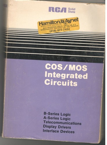 Vintage 1980 RCA Solid State COS/MOS Integrated Circuits Data Catalog ...