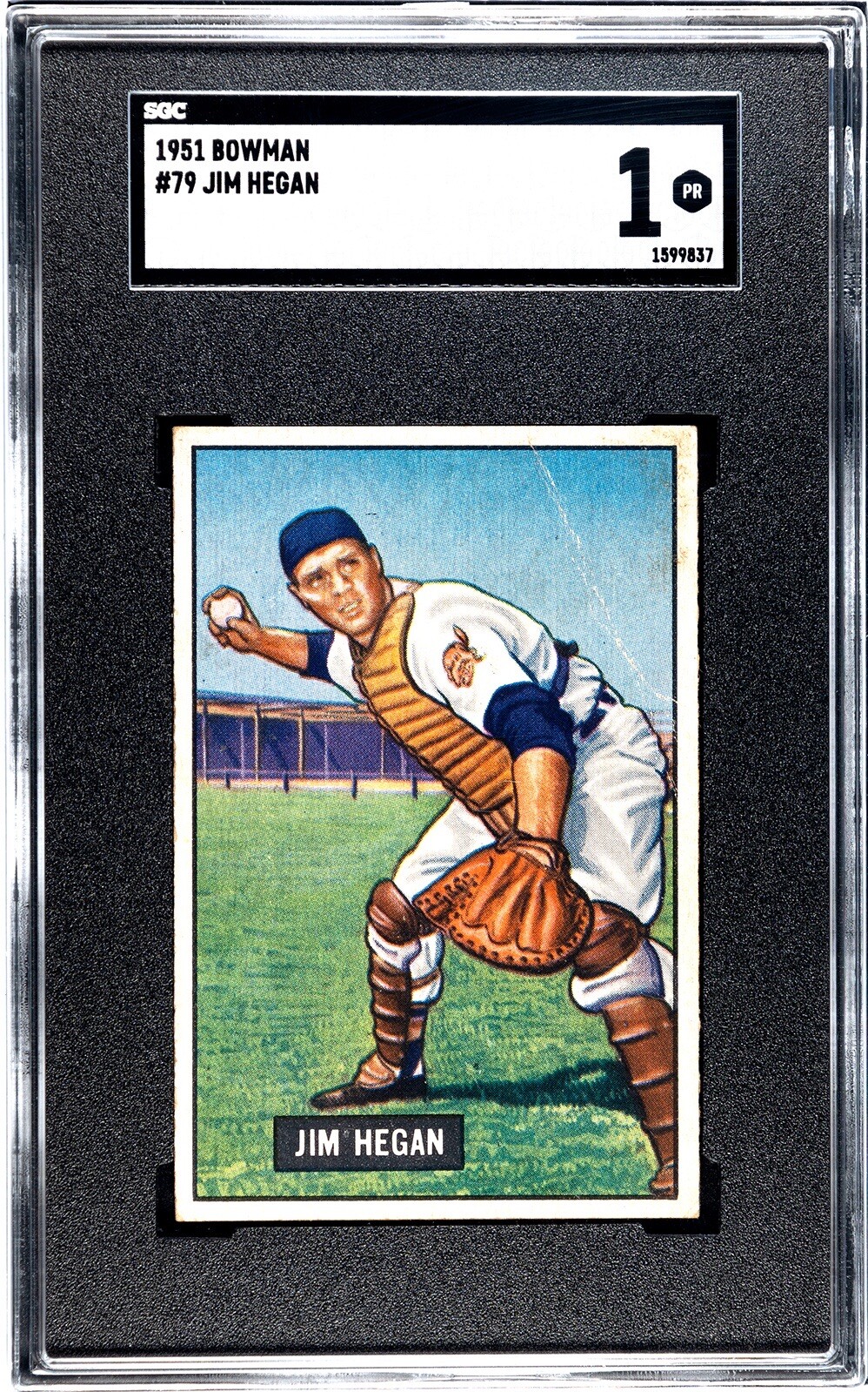 1951 bowman #79 Jim Hegan SGC 1 Vintage Baseball Card Set-Break ...