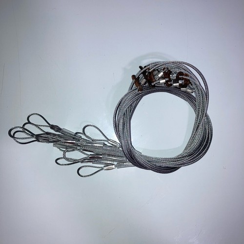 12 SURVIVAL SNARES LOADED DOZEN SMALL GAME 36" LONG 1/16 7x7 CABLE ...